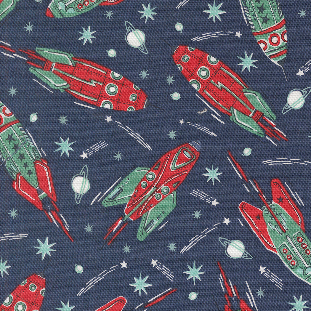 321 Blast Off Rockets Galaxy by Stacy Iest Hsu – Happy Little Stitch Shop