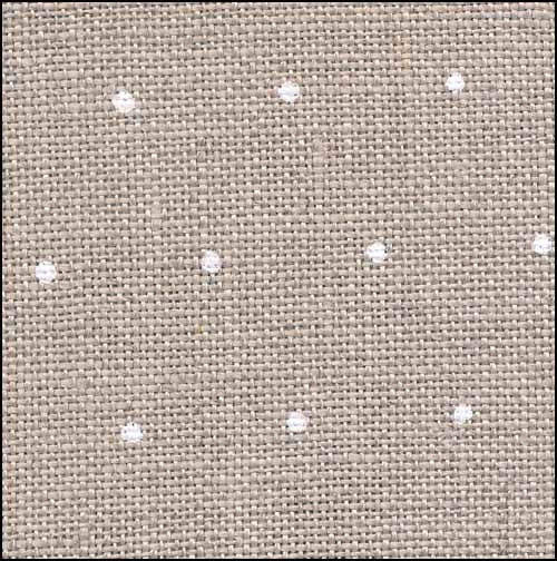 36 Count Edinburgh Linen - 18" x 27" Raw/White Mini Dots by Zweigart ...