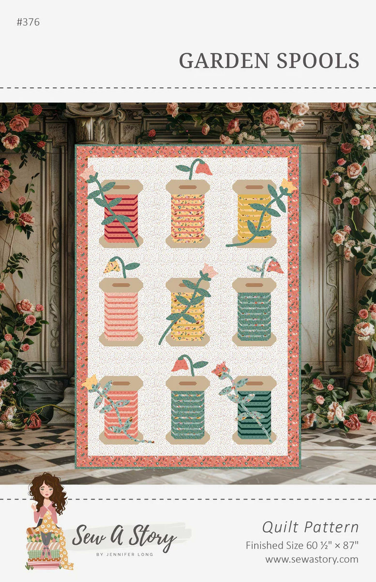 Garden Spools Quilt Pattern by Jennifer Long – Happy Little Stitch Shop