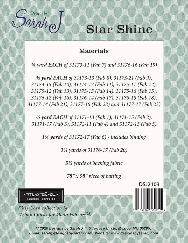 Star Shine Quilt Pattern by Sarah J – Happy Little Stitch Shop