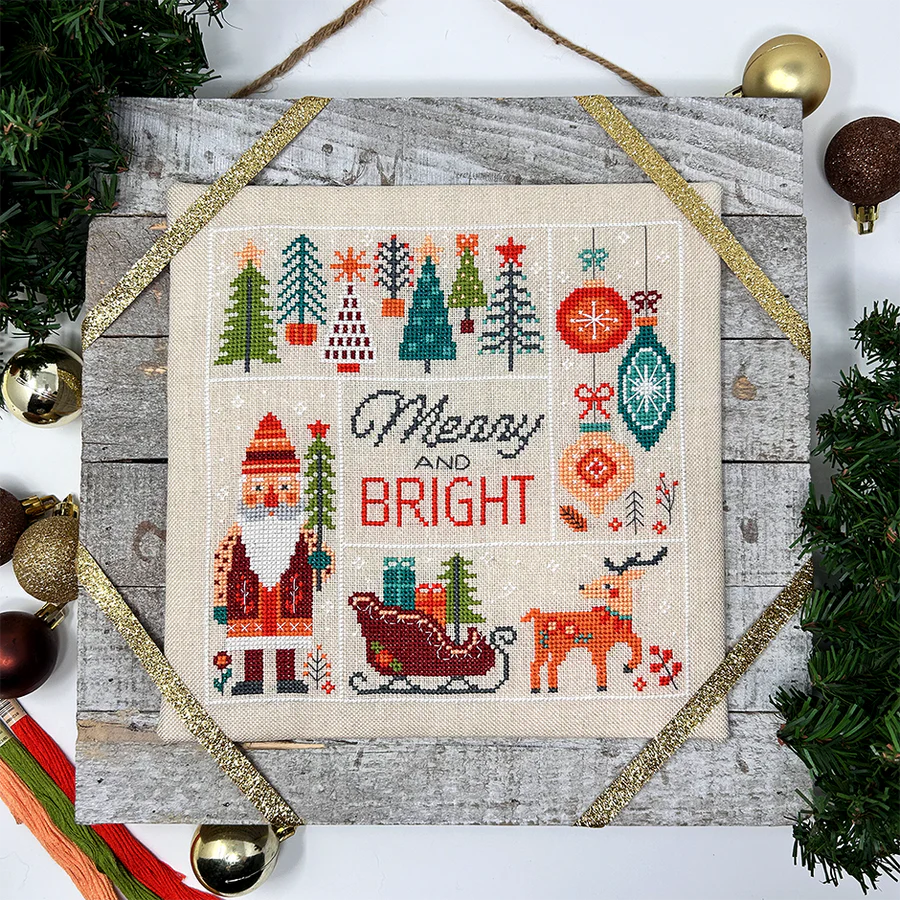 Merry and Bright by Tiny Modernist Cross Stitch – Happy Little Stitch Shop