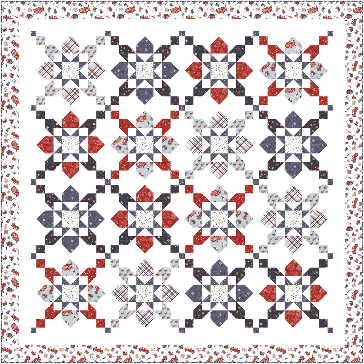 Stars and Stripes Forever Jubilant Quilt Kit by Wendy Sheppard – Happy ...