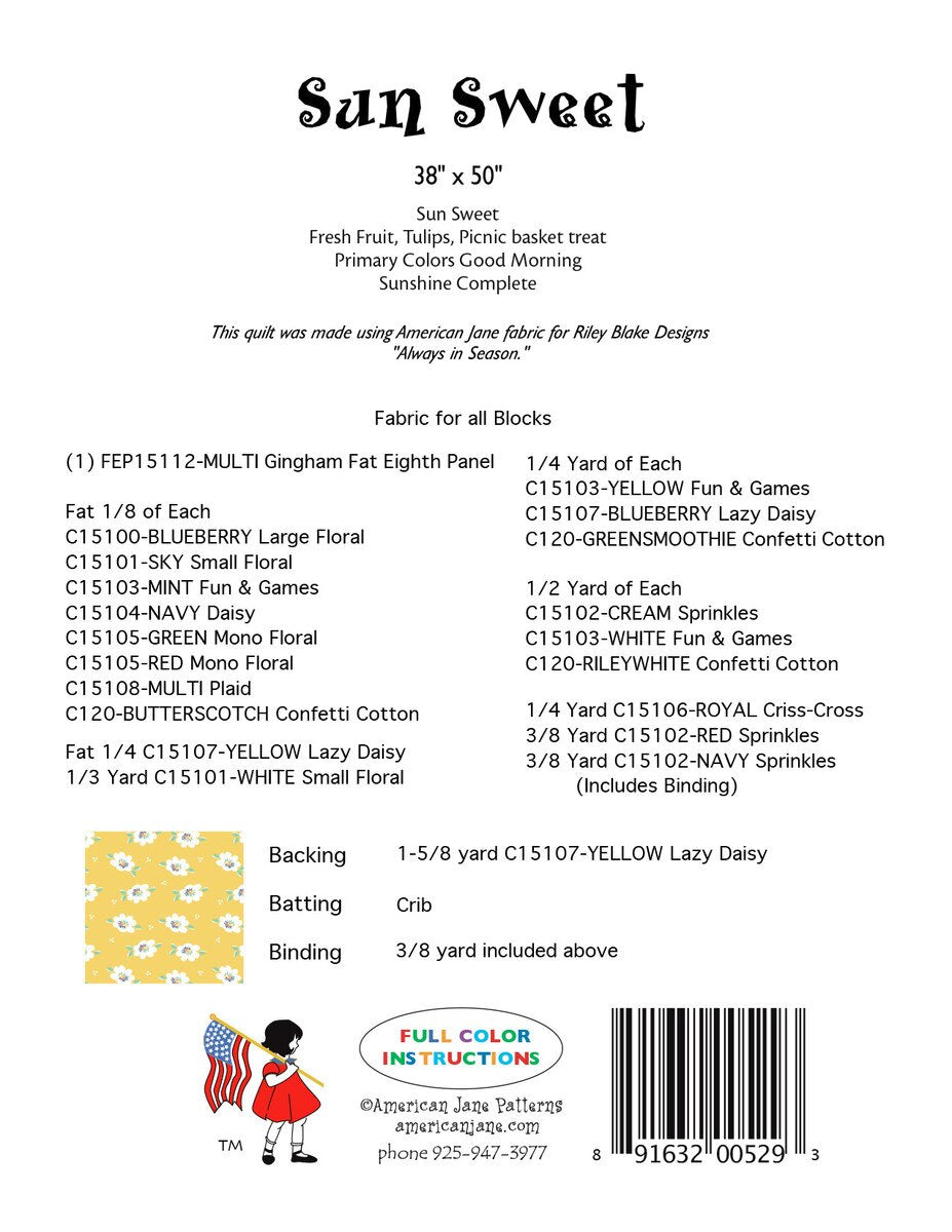 Sun Sweet Quilt Pattern by American Jane Patterns – Happy Little Stitch ...