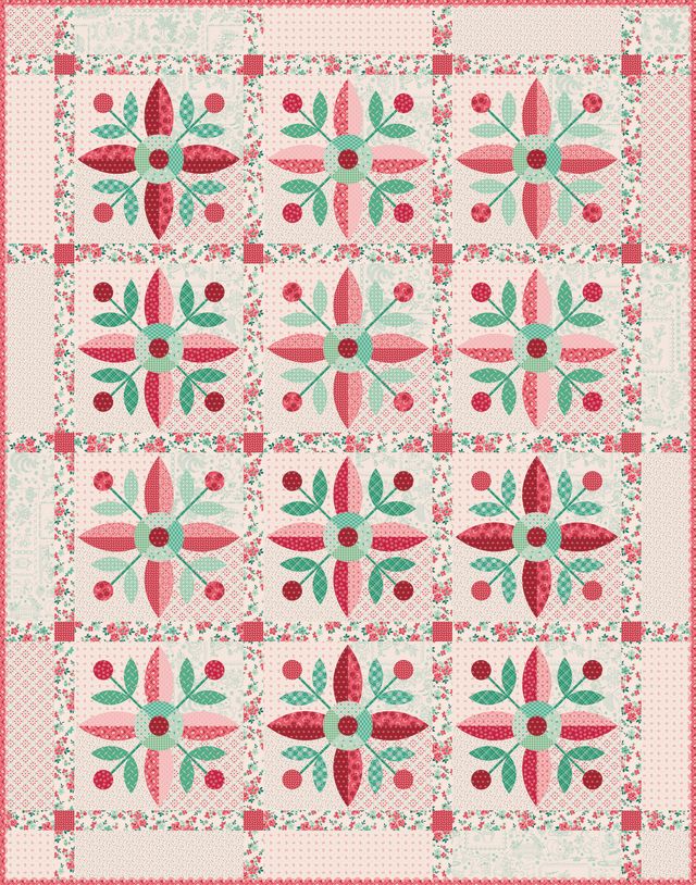Berry and Sage Vintage Appliqué Quilt Kit by Lori Holt – Happy Little ...